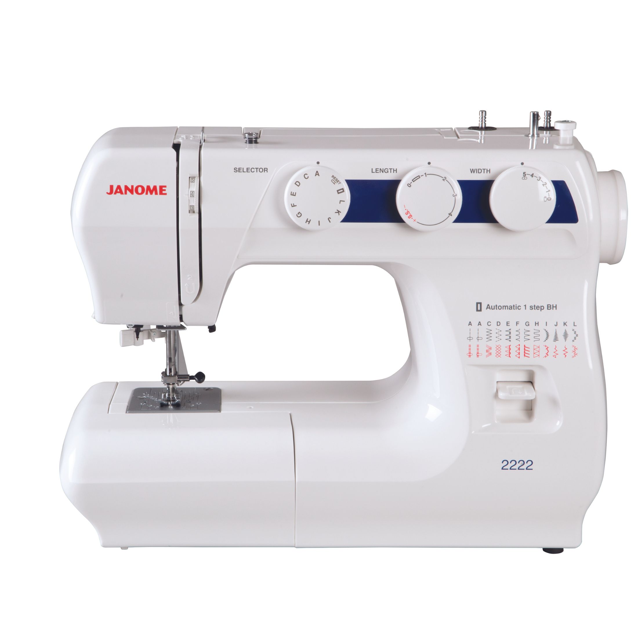 Janome Basic 10-Stitch Portable Sewing Machine with Top Drop-In Bobbin ...