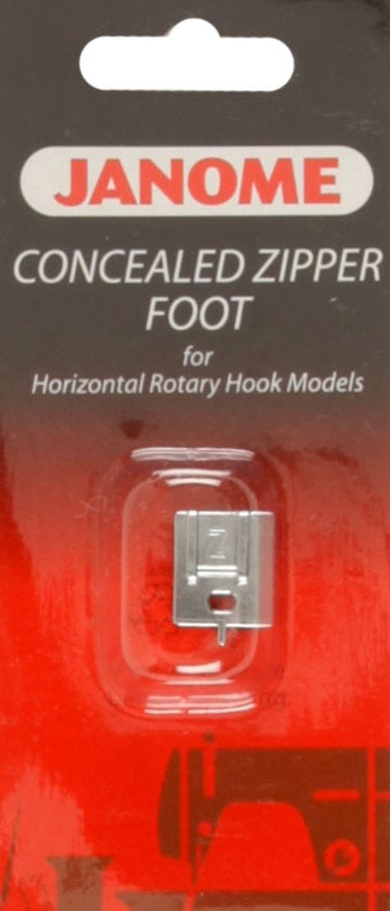 Janome Concealed Zipper Foot for Horizontal Rotary Hook Models ...