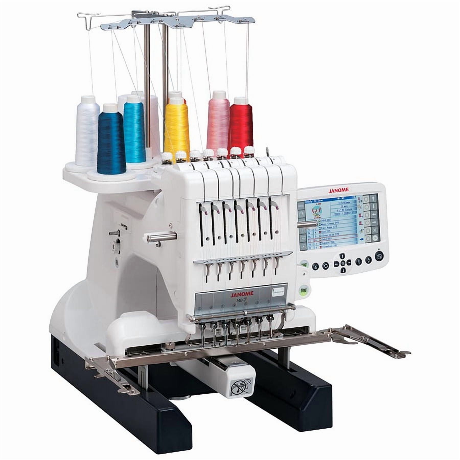 Janome MB-7 Seven-Needle Embroidery Machine w/ Exclusive Platinum ...