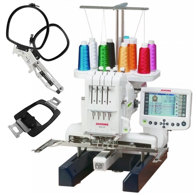 Janome MB4S Home Use 4-Needle Embroidery Machine w/ Free Bonus Package ...