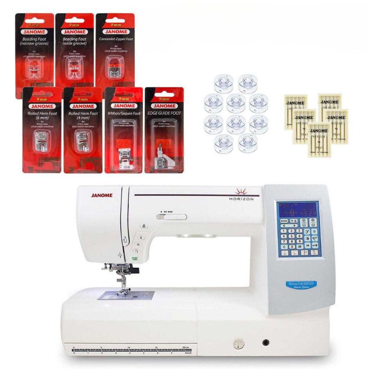Janome Memory Craft 8200QCP Special Edition with Extra Wide Extension ...