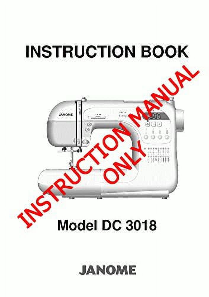 Janome Spare Part DC 3018 DC 3050 Sewing Machine Instruction Manual ...