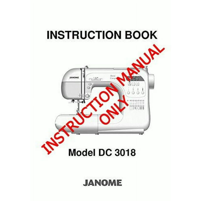 Janome Spare Part DC 3018 DC 3050 Sewing Machine Instruction Manual ...
