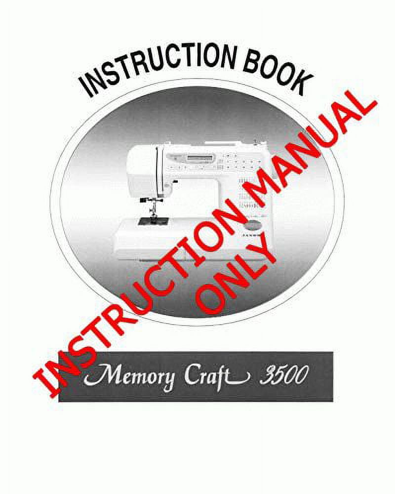 Janome Spare Part Memory Craft 3500 Sewing Machine Quilting Instruction ...