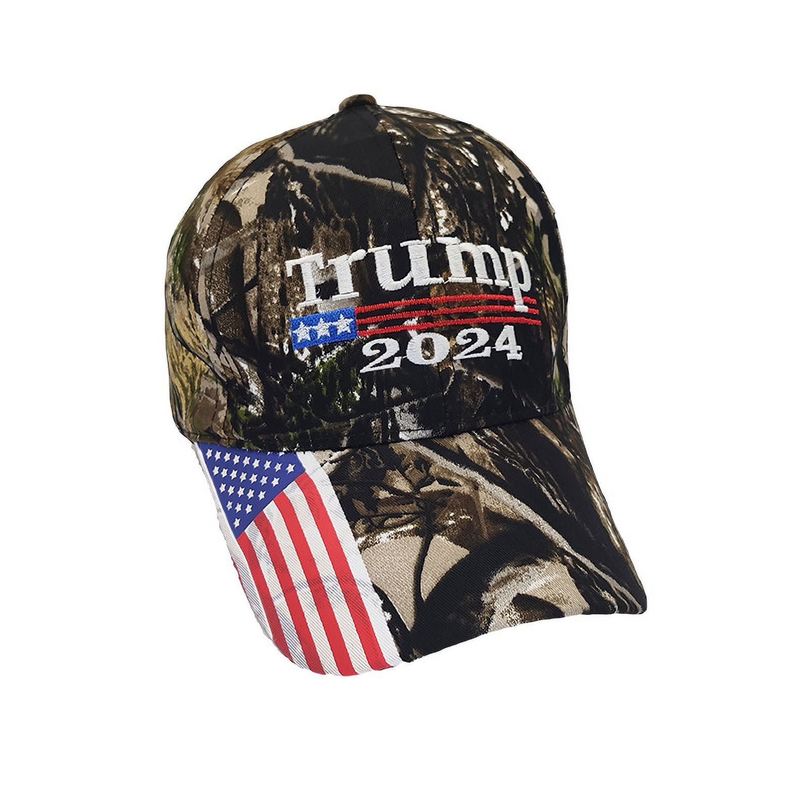 Janrevotw 2024 Usa Baseball Cap Sunscreen Cap Hard Top Embroidered ...