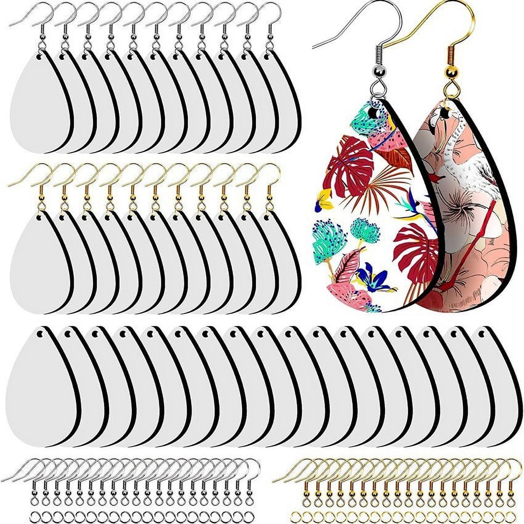 Janrevotw 40 Pieces Blank Thermal Sublimation Earrings Unfinished ...
