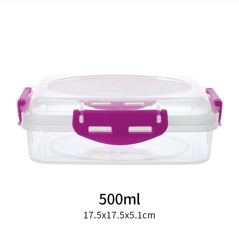 Janrevotw 500ml Sandwich Lunch Box Food Grade Crisper Bread Sushi Rice ...