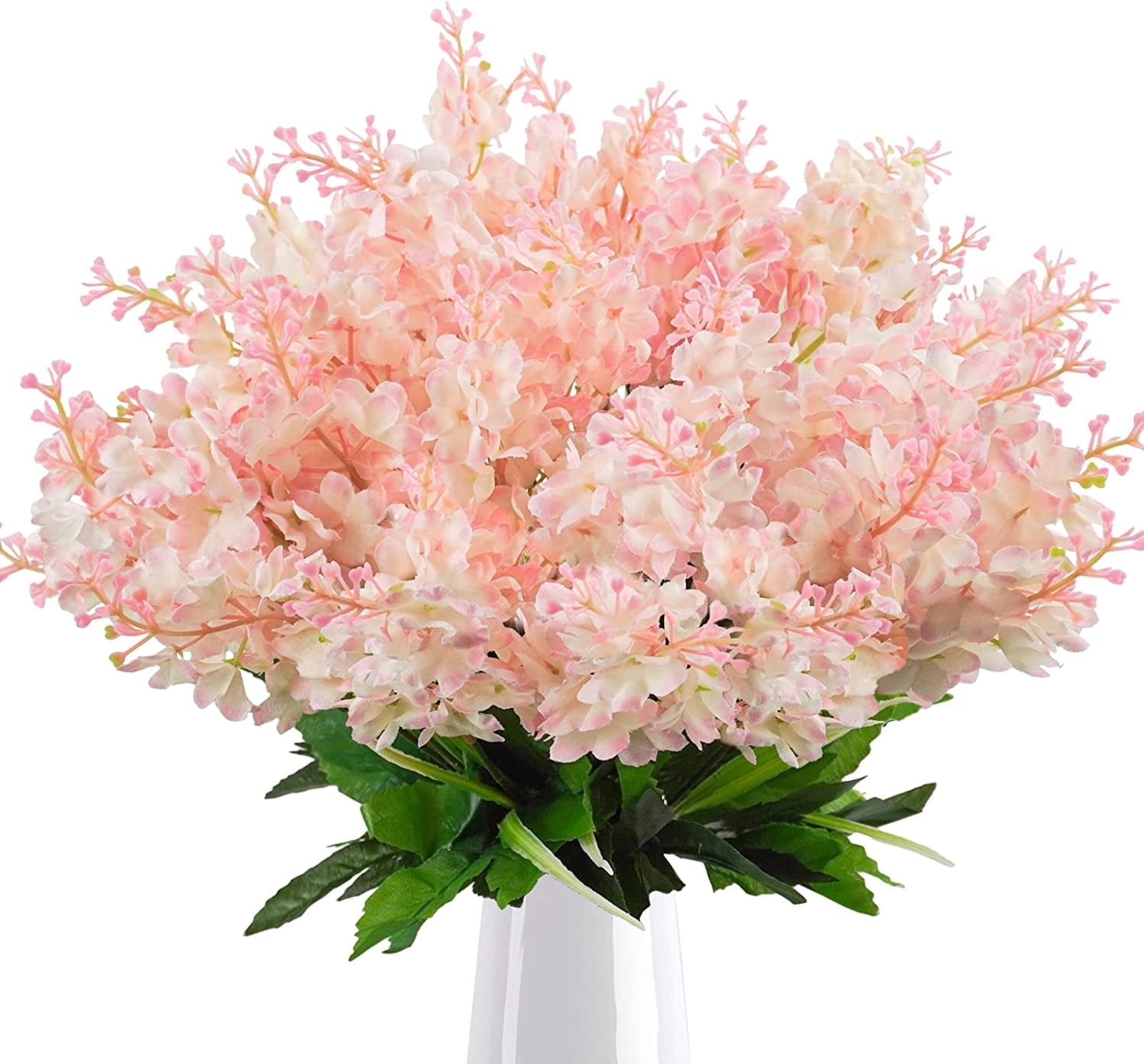 Janrevotw 6 Pieces Artificial Fake Silk Wisteria Flowers, 13.7 Inch Artificial Hyacinth Flowers ...