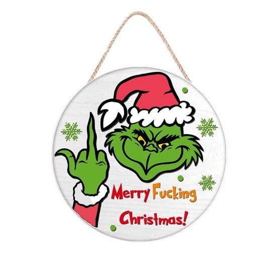 Janrevotw Grinch Christmas Decorations, Grinch Christmas Door Signs ...