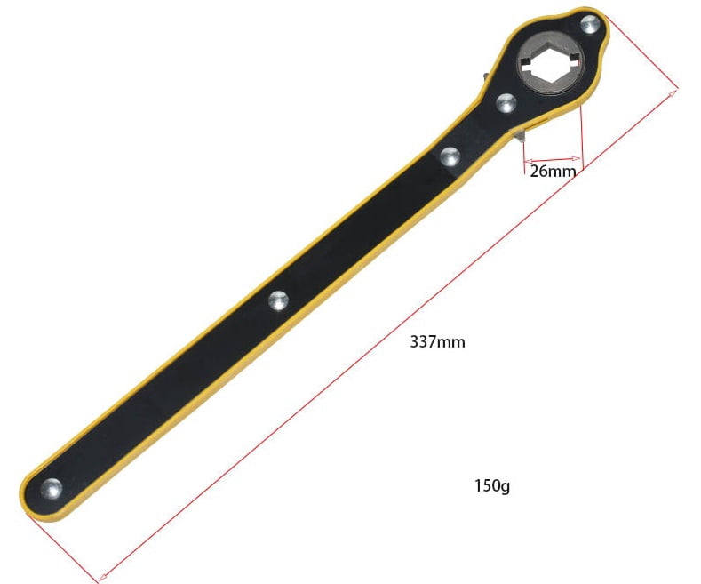 Janrevotw Labor Saving Wrench 360° Rotating Labor Saving Jack Ratchet ...