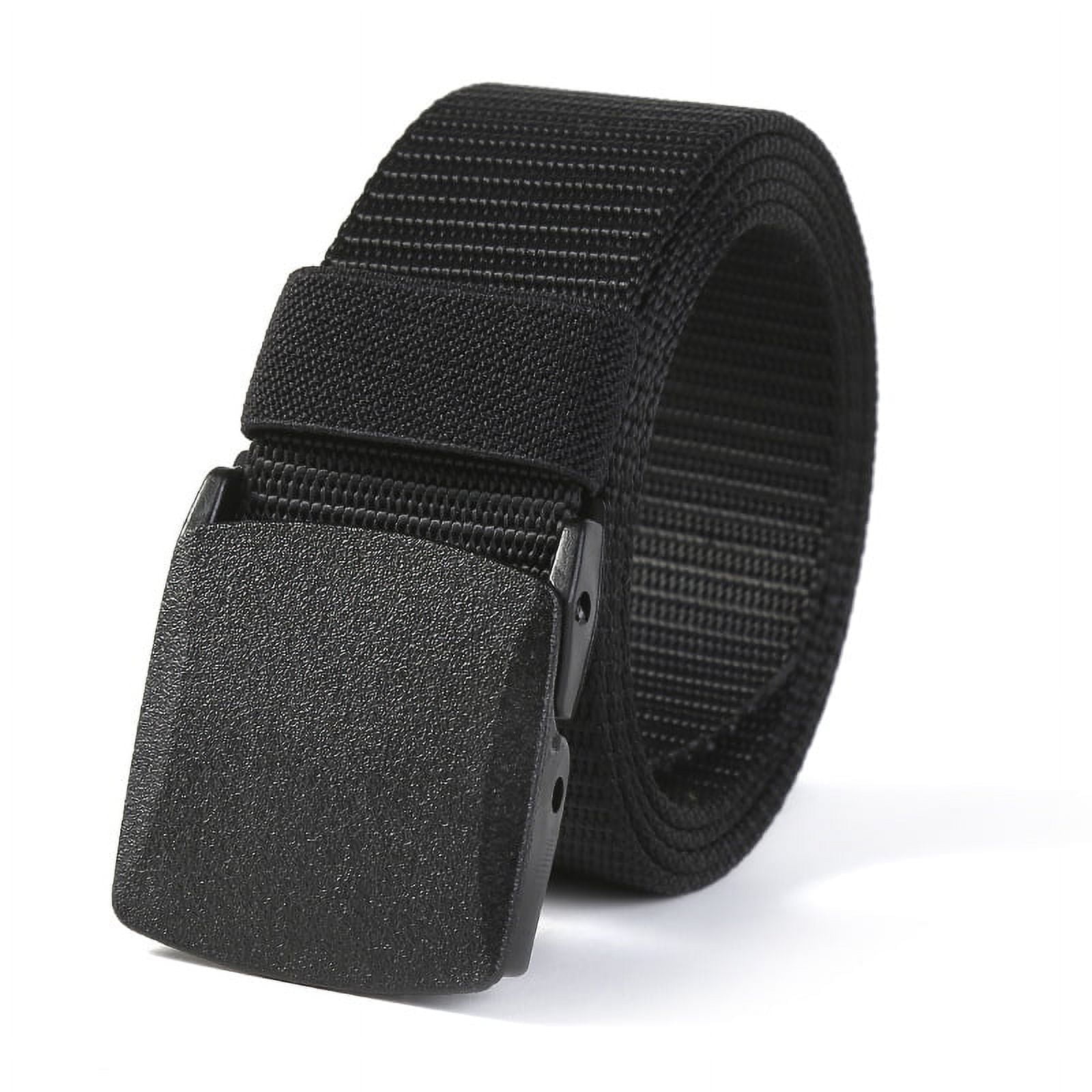 Janrevotw Men'S Elastic Stretch Belt, Men'S Metal-Free Plastic Buckle ...