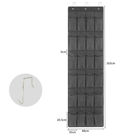 Janrevotw Mesh Shoe Storage Hanging Pockets Over The Door Shoe Storage ...