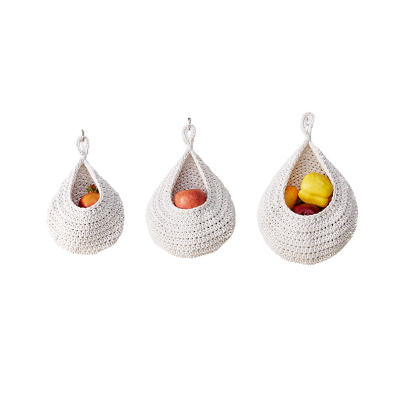 Janrevotw Wall Vegetable And Fruit Basket Jute Hanging Basket Wall ...