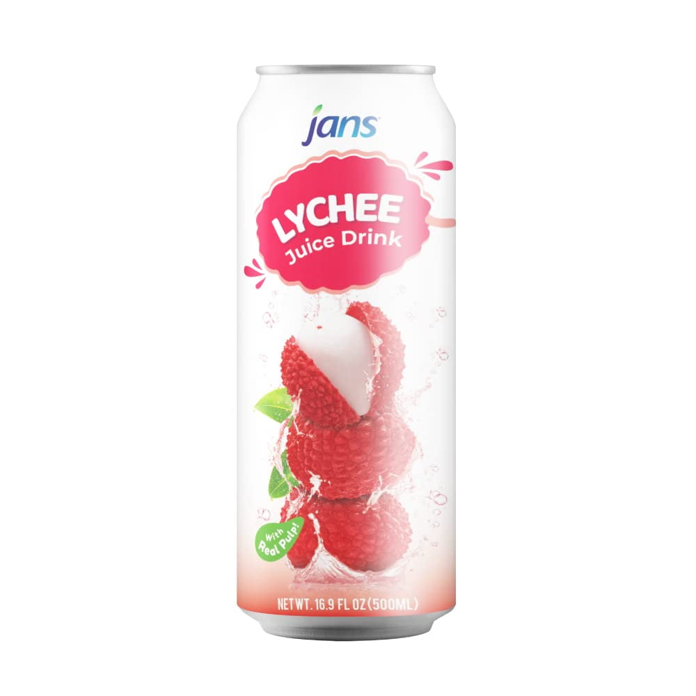 Jans 30% Lychee Juice Drink with Pulp 16.9 oz (Pack of 1) - Walmart.com