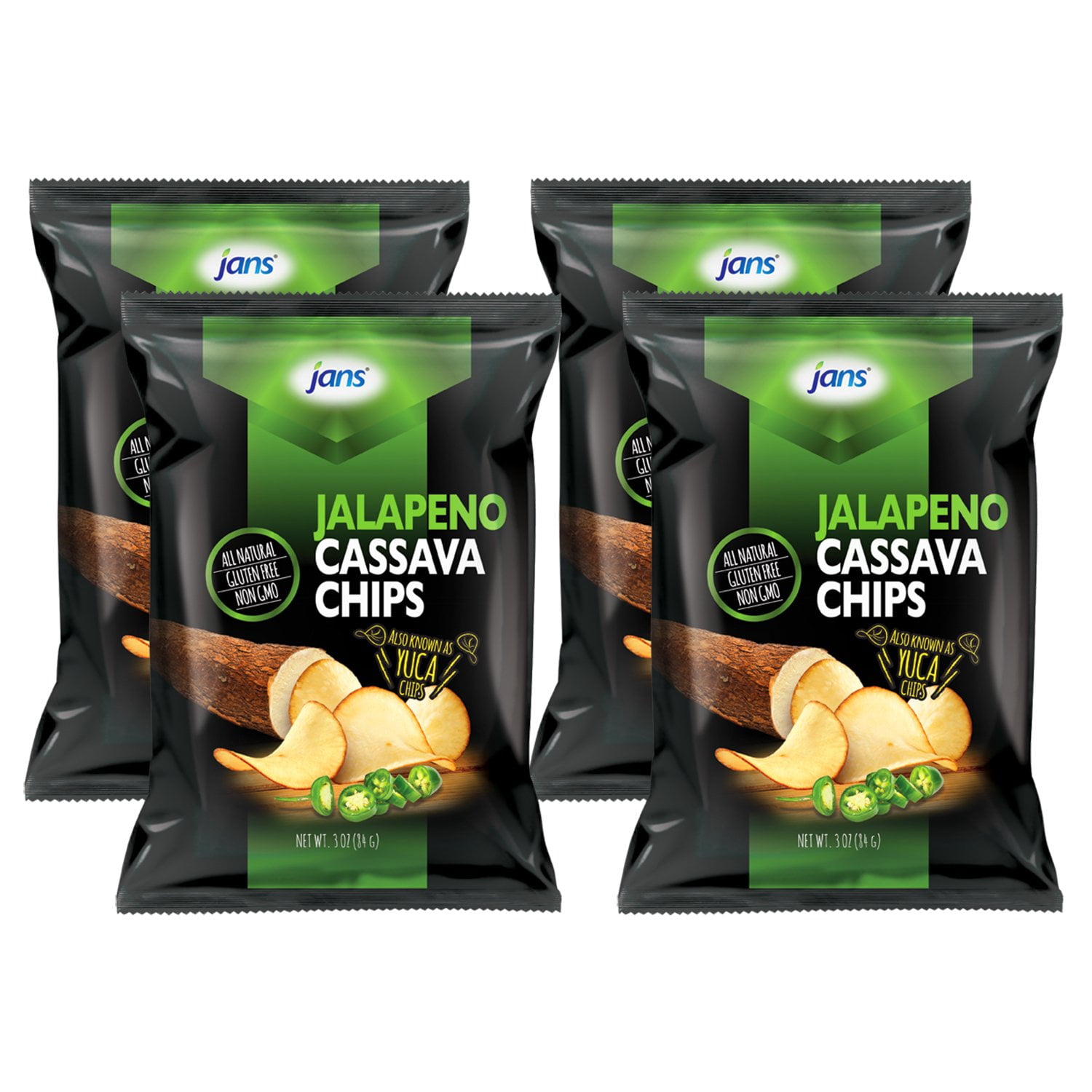 Jans Cassava/Yuca Jalapeno Root Chips | Discover the Heat and ...