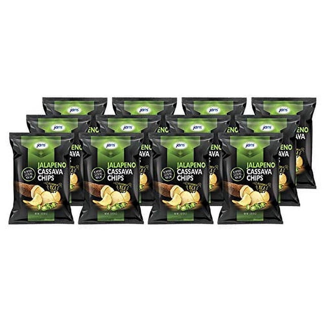 Jans Root Chips Jalapeno Cassava Chips, Gluten Free, Non GMO, savory ...