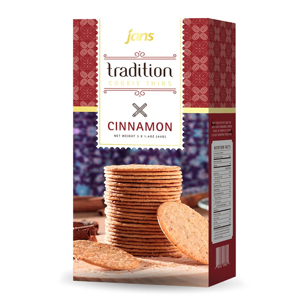 Jans Tradition Cookie Thins Cinnamon 4.2 oz (Pack of 1) - Walmart.com