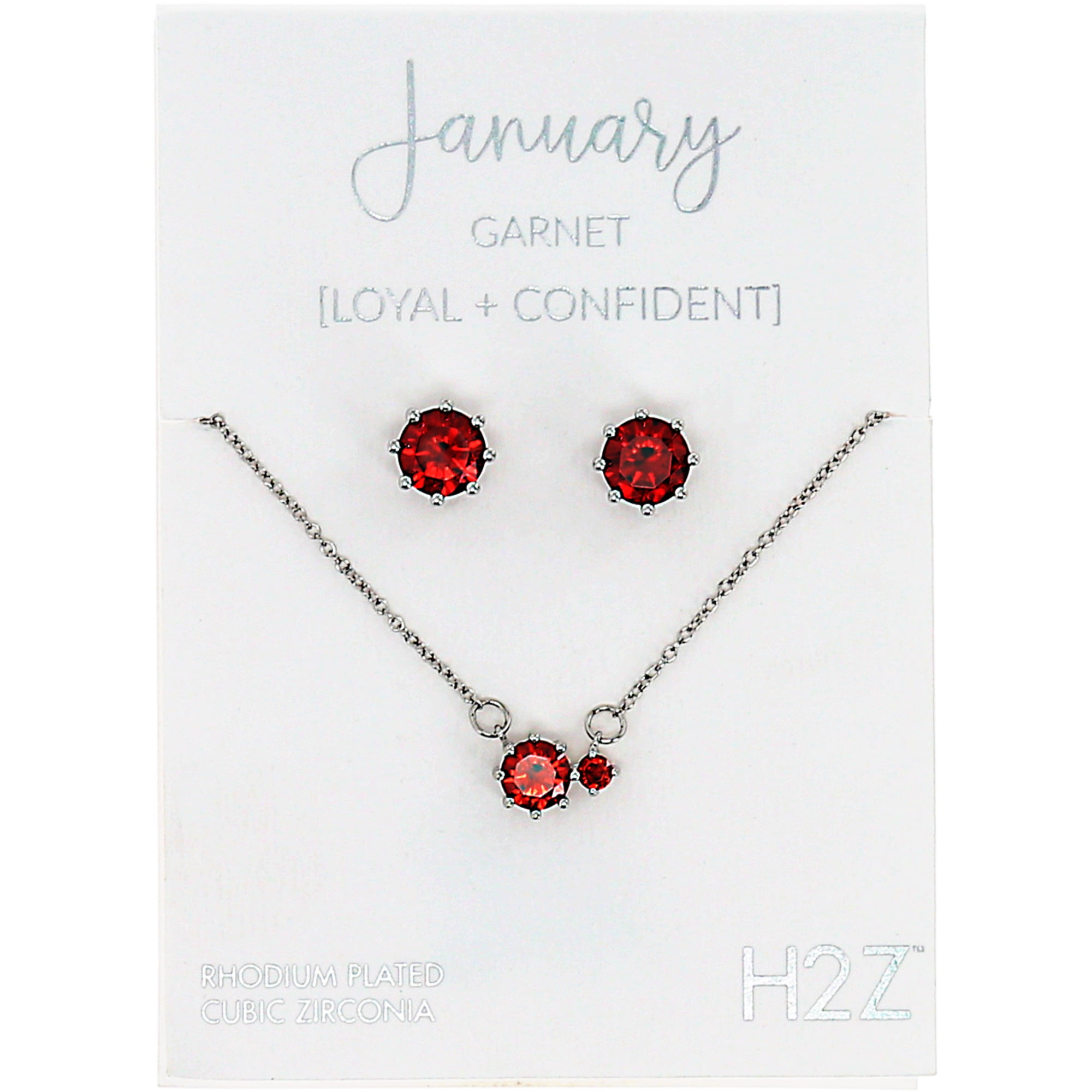 Pavilion Gift Company - January Garnet - 16.5"-18.5" Birthstone Jewelry ...