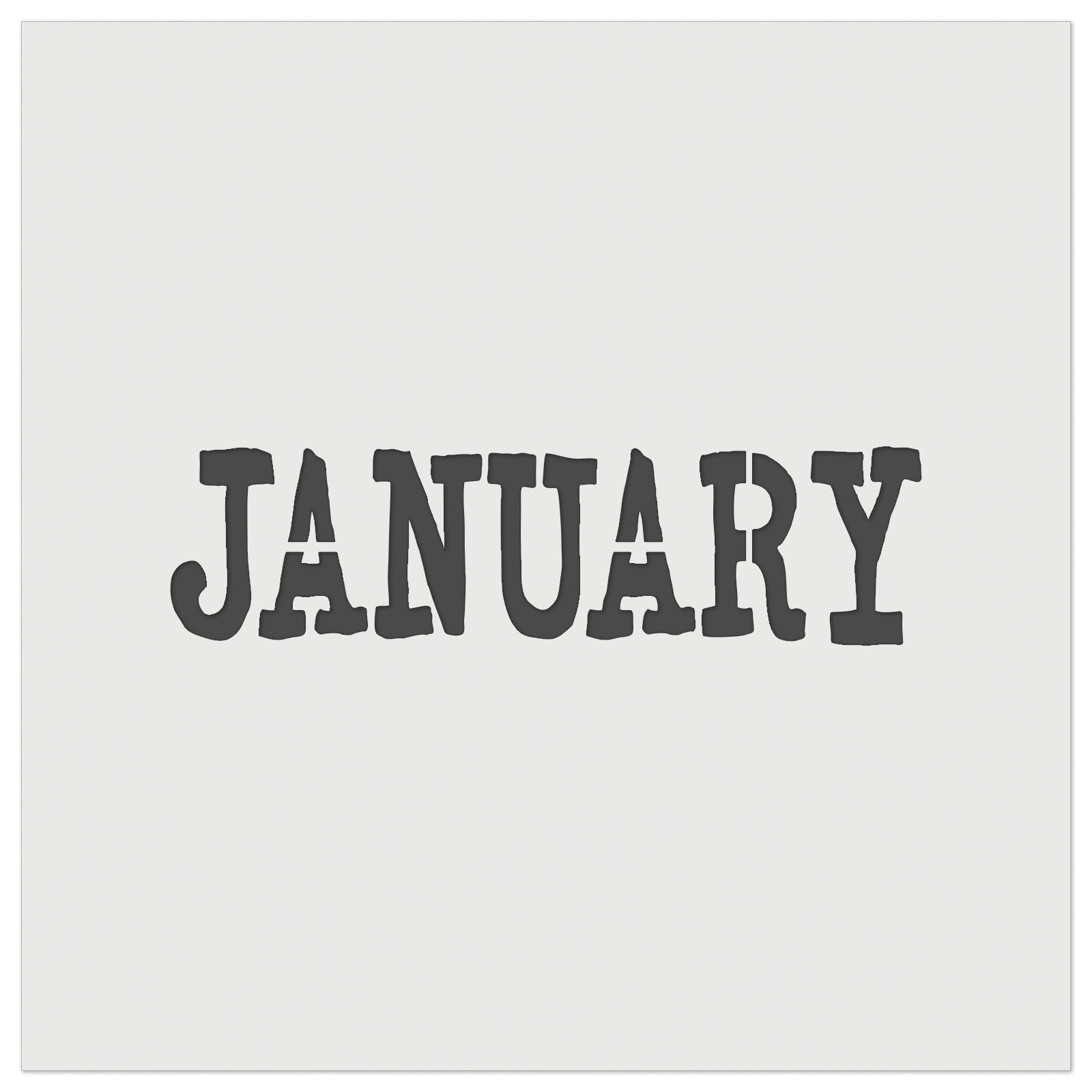 January Month Calendar Fun Text DIY Cookie Wall Craft Stencil - 11.5 ...