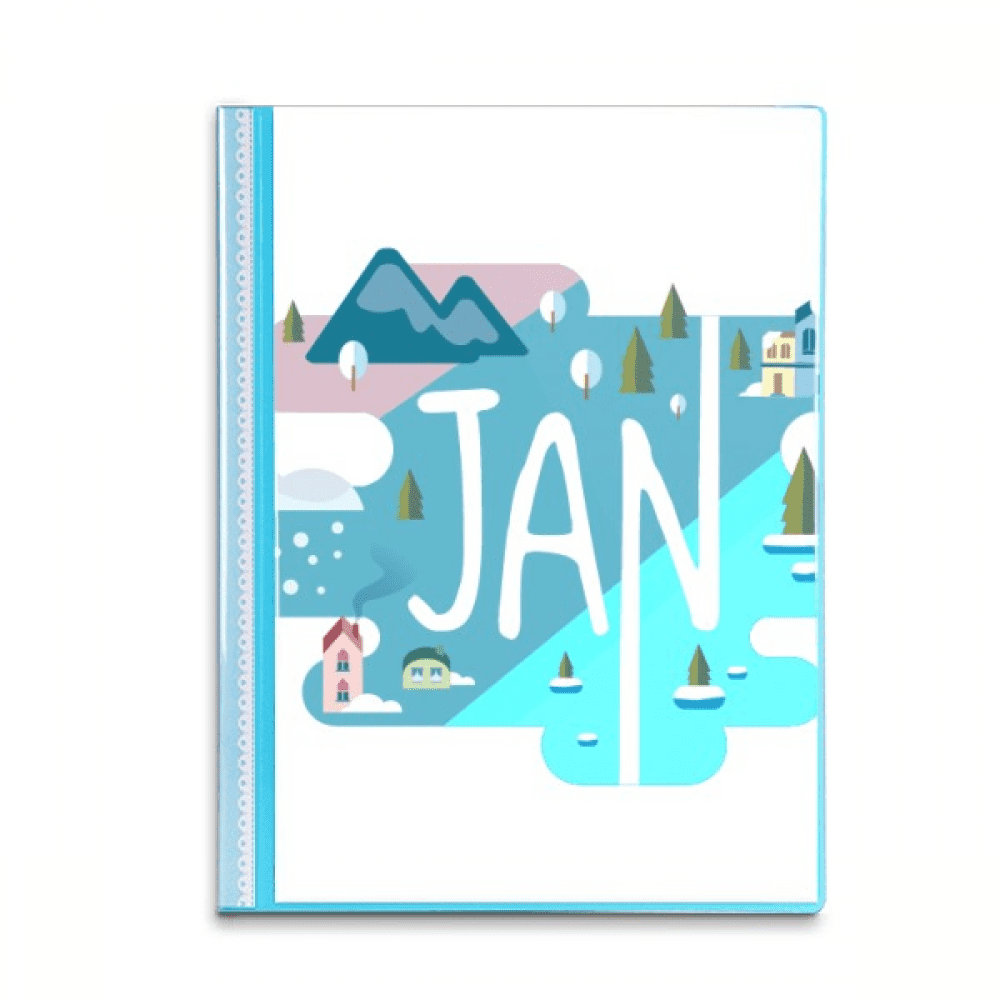 January Month Season Illustration Book Sheet Protectors Portfolio ...
