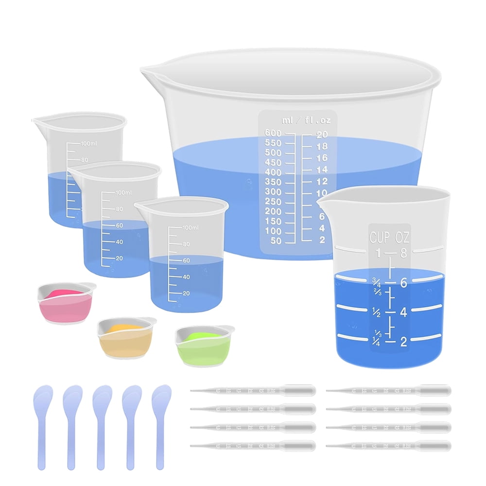 Januofit Silicone Resin Mixing Measuring Cups for Resin Supplies, 600ml ...