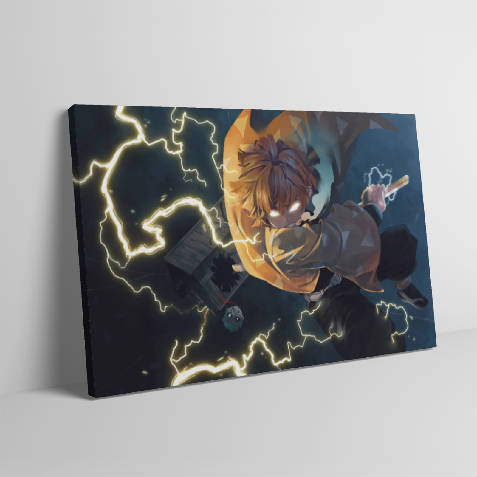Japan Anime Canvas Inner Pine Wood Framed Wall Art,Demon Slayer Poster ...