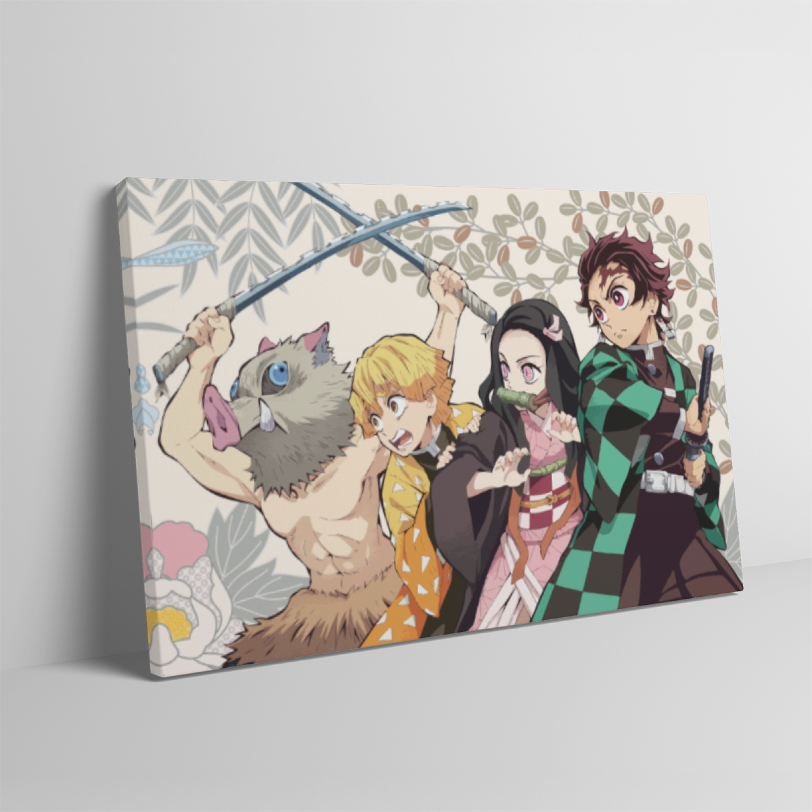 Japan Anime Canvas Inner Pine Wood Framed Wall Art,Demon Slayer Poster ...