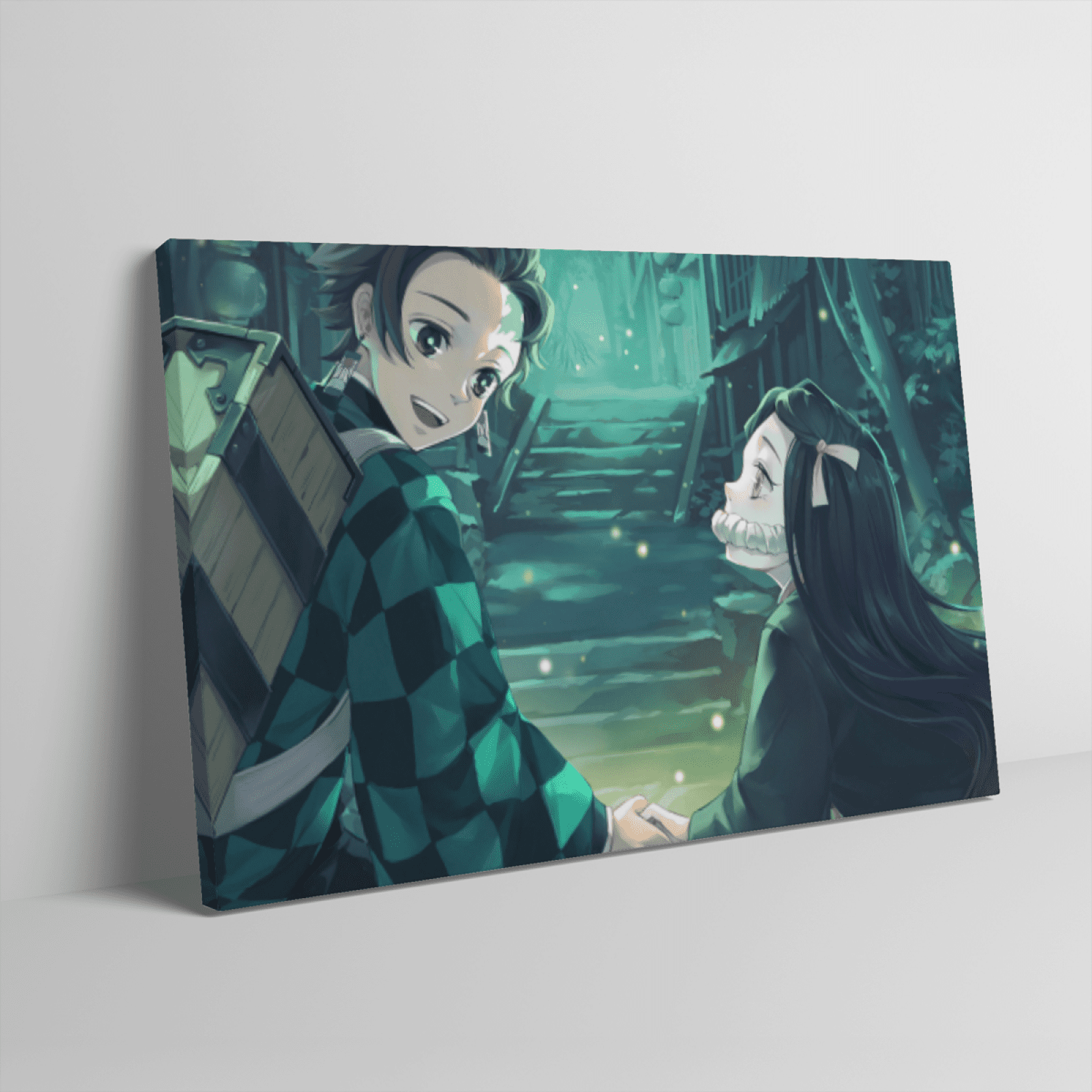 Japan Anime Canvas Inner Pine Wood Framed Wall Art,Demon Slayer Poster ...