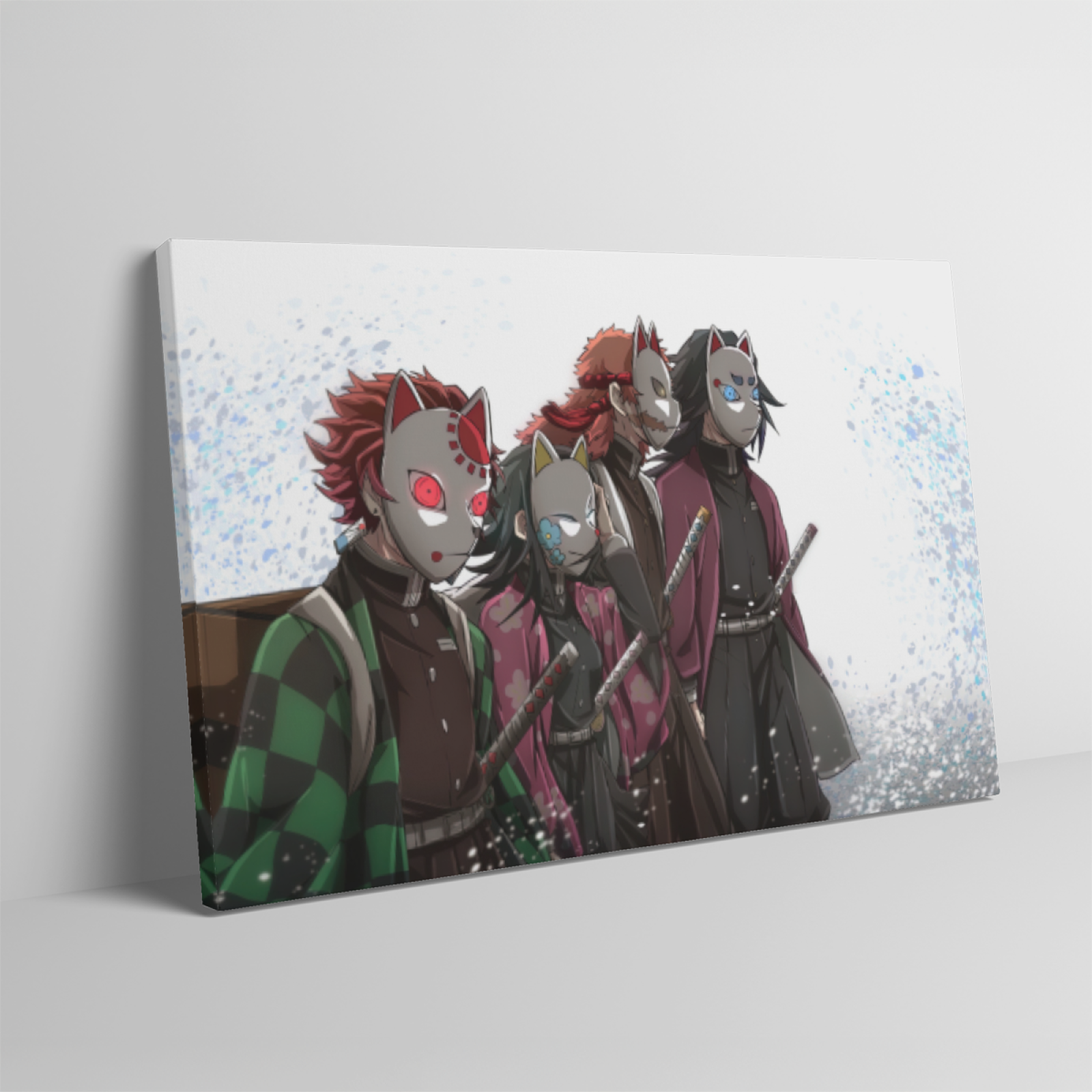 Japan Anime Canvas Inner Pine Wood Framed Wall Art,Demon Slayer Poster ...