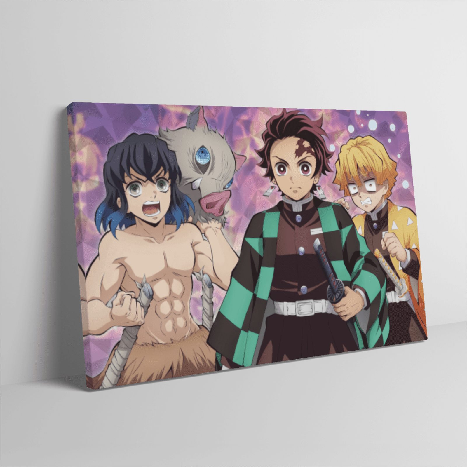 Japan Anime Canvas Inner Pine Wood Framed Wall Art,Demon Slayer Poster ...