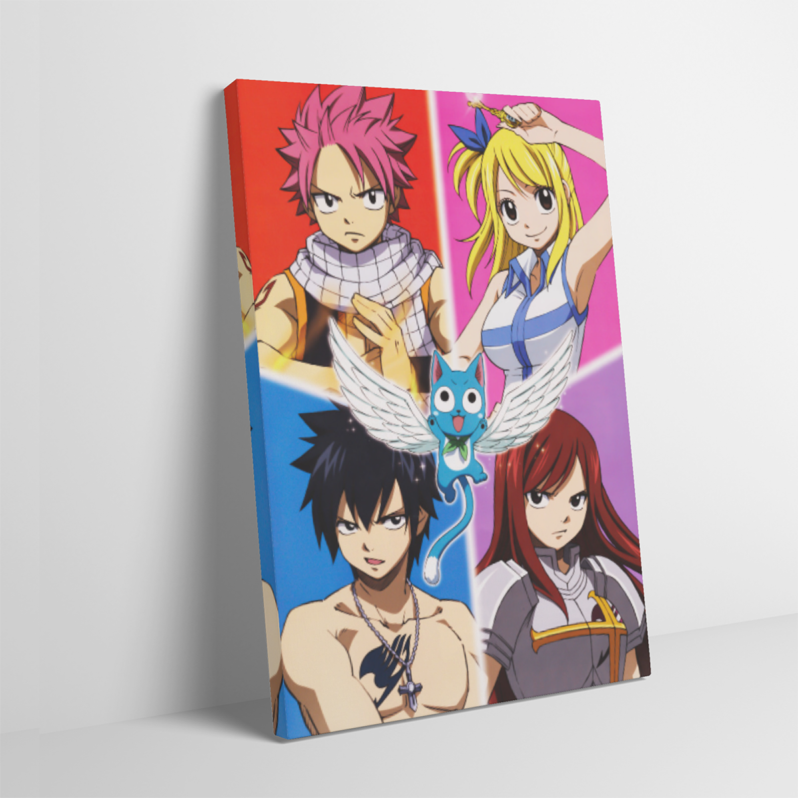Japan Anime Canvas Inner Pine Wood Framed Wall Art,Fairy Tail Poster ...