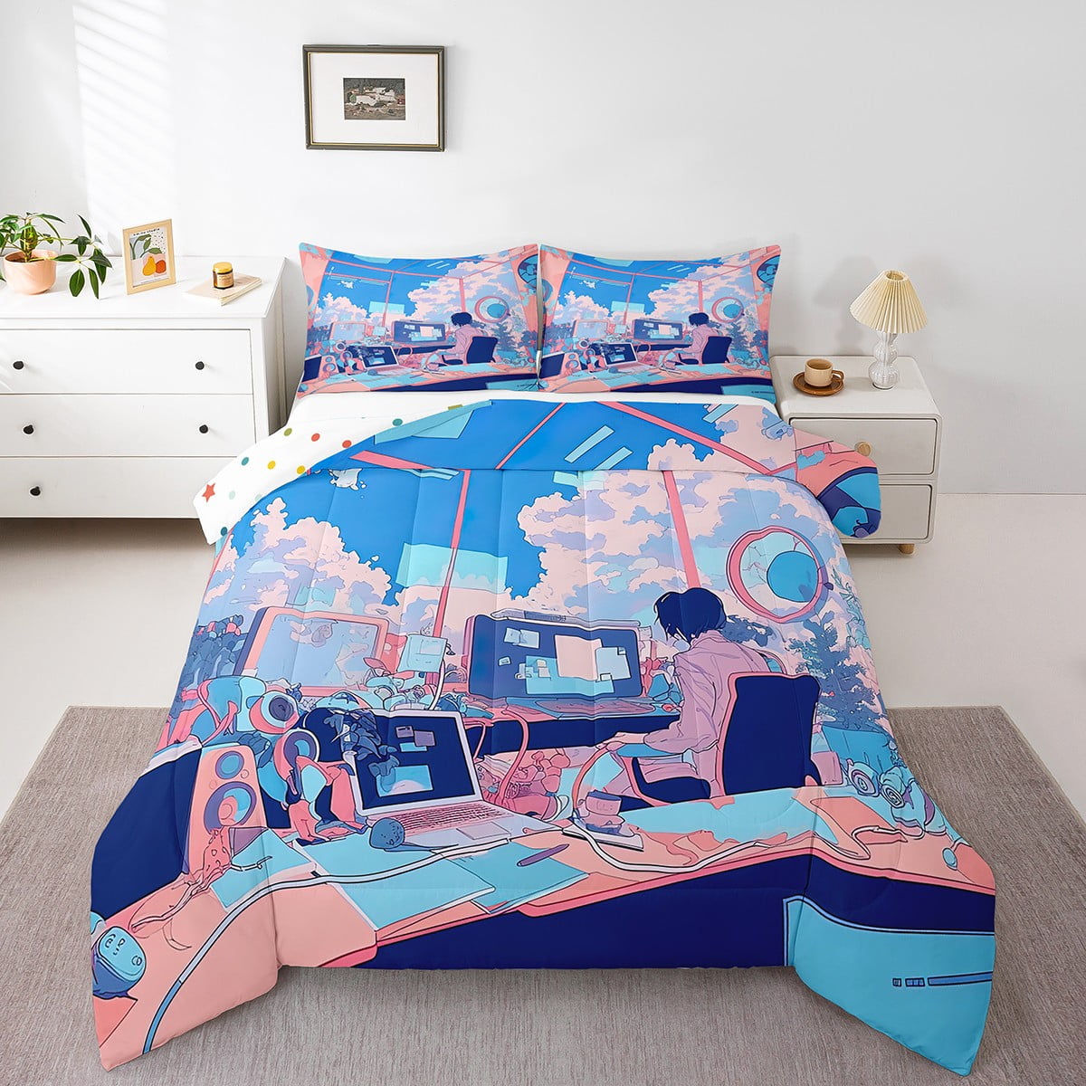 Japan Anime Gifts Comforter Set Cartoon King Bedding Set,Cartoon ...