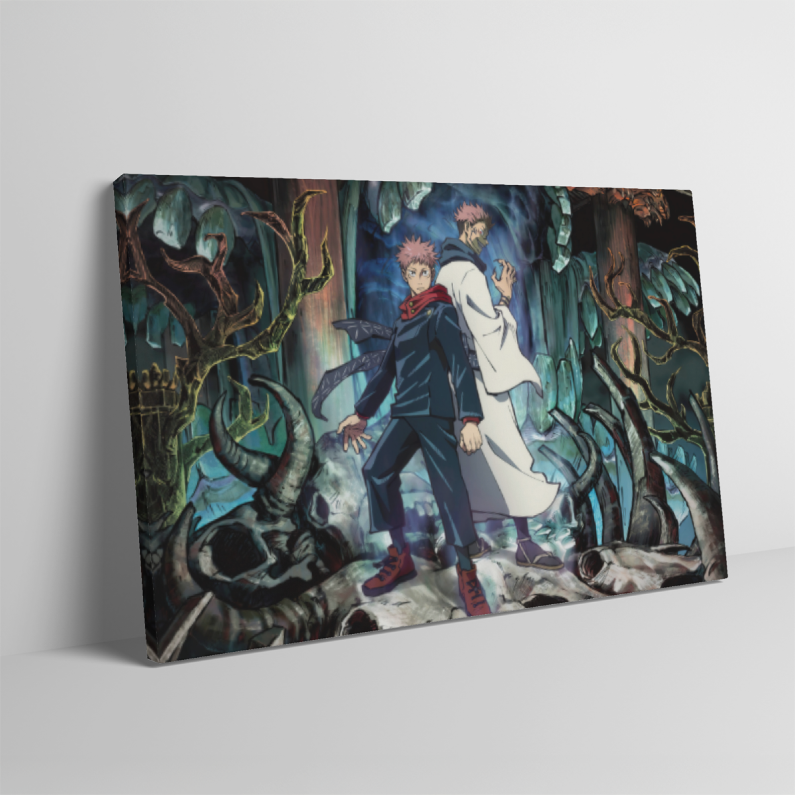 Japan Anime JJK Canvas Inner Pine Wood Framed Wall Art,Jujutsu Kaisen ...