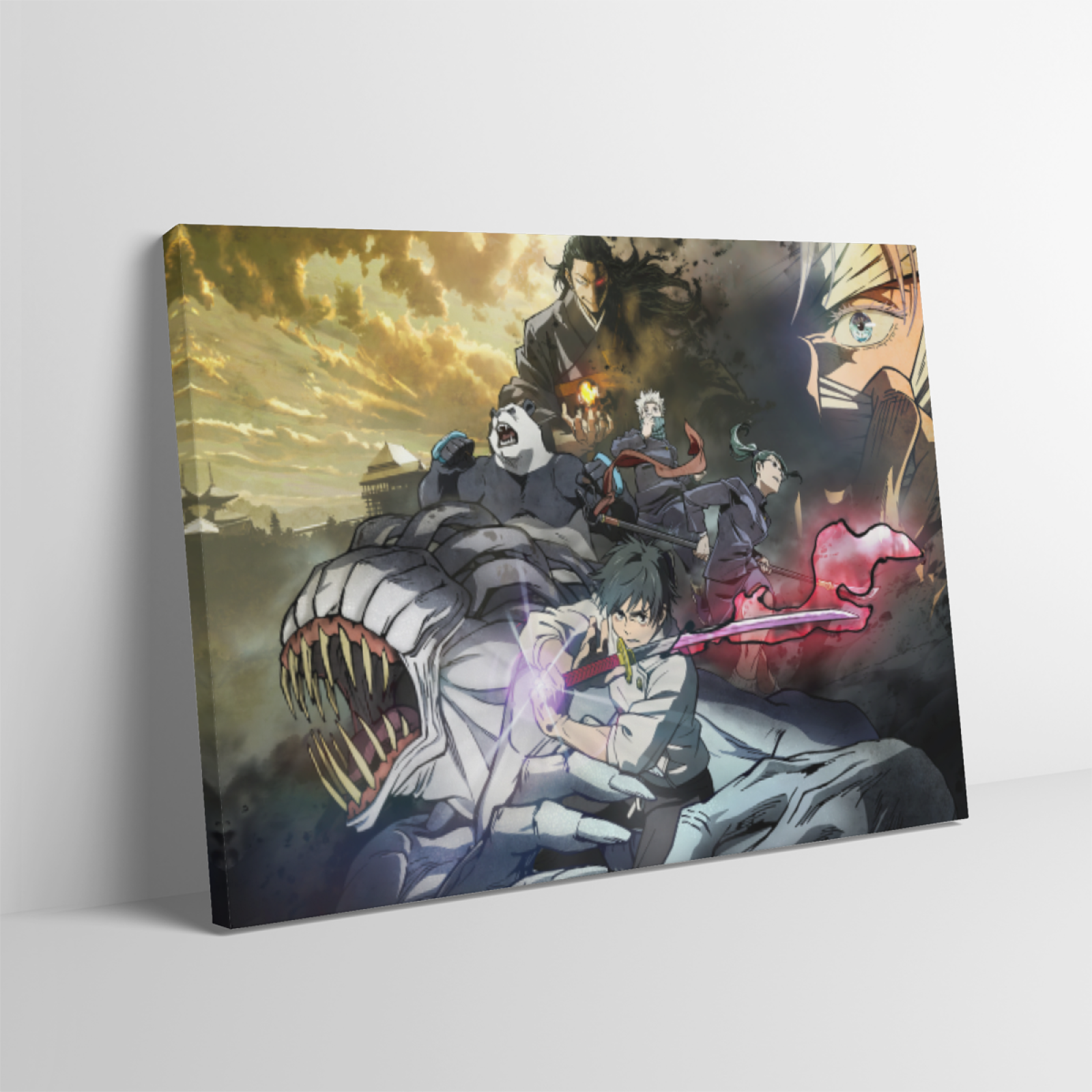 Japan Anime JJK Canvas Inner Pine Wood Framed Wall Art,Jujutsu Kaisen ...
