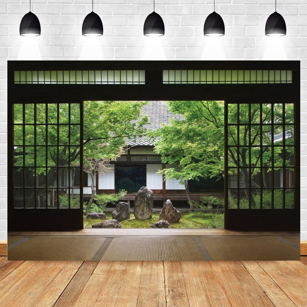 Japan Backdrop Japanese Cherry Blossoms Mount Fuji Landscape Living ...