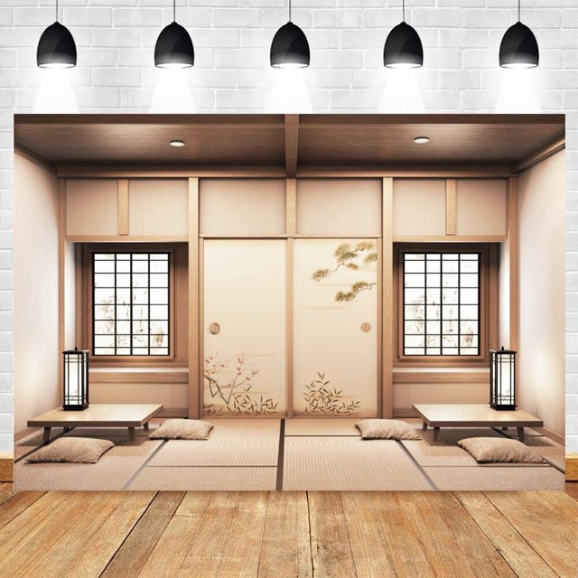 Japan Backdrop Japanese Cherry Blossoms Mount Fuji Landscape Living ...