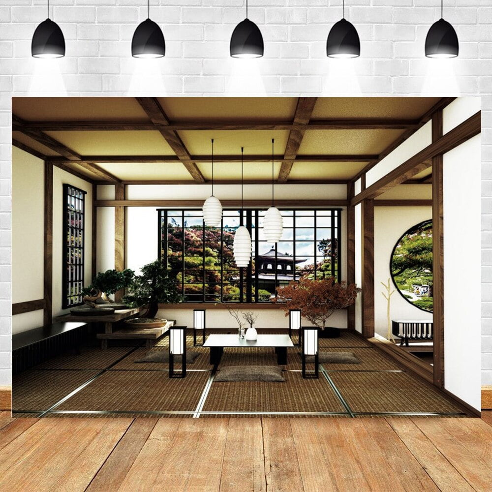 Japan Backdrop Japanese Cherry Blossoms Mount Fuji Landscape Living ...