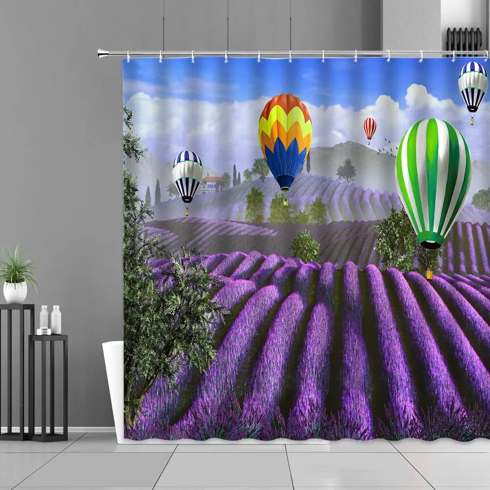 Japan Cherry Flower Fuji Mountain Scenery Shower Curtains Spring Floral ...