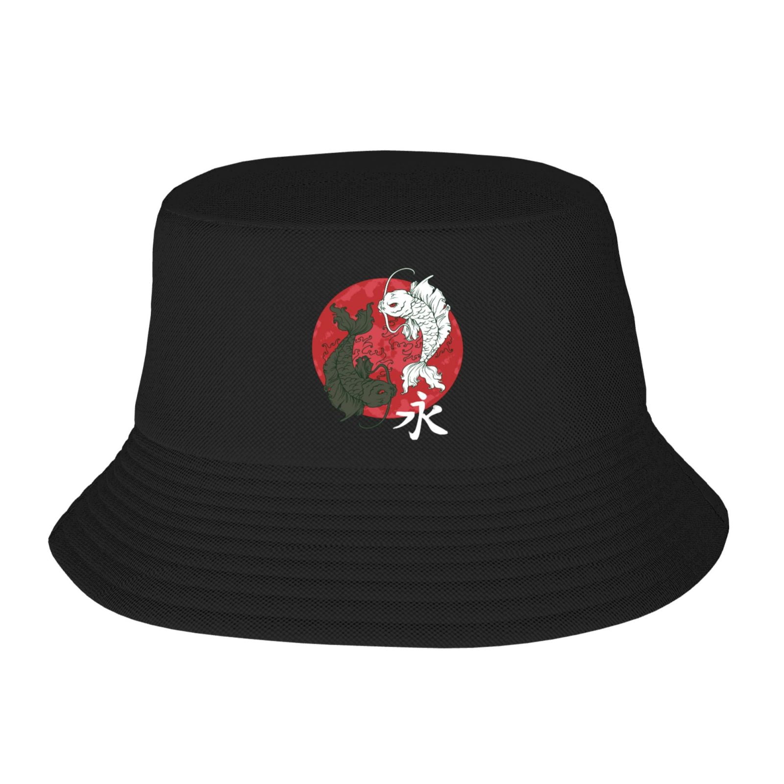 Japan Coy Yin Yang Fish Bucket Hat For Womens And Mens Outdoor Beach ...