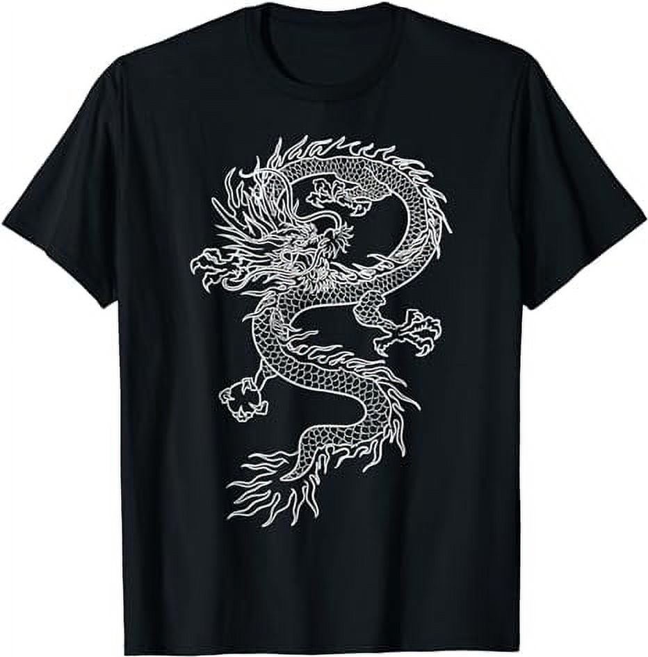 Japan Dragon Tattoo Drawing Traditional Japanese Graphic T-Shirt ...
