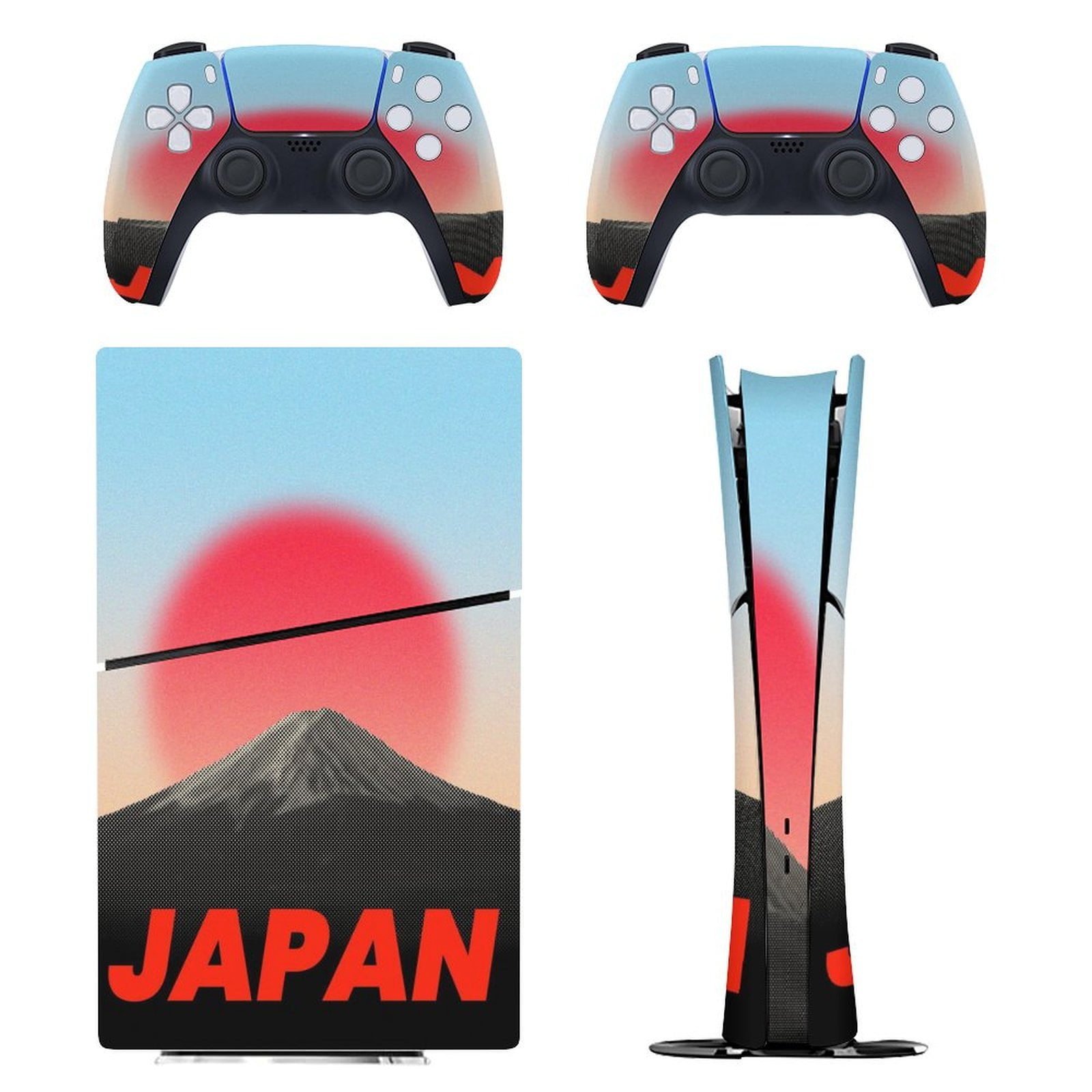 Japan Fuji Mountain T-shirt PS5/PS5 Slim Digital Disc Skin Sticker For ...