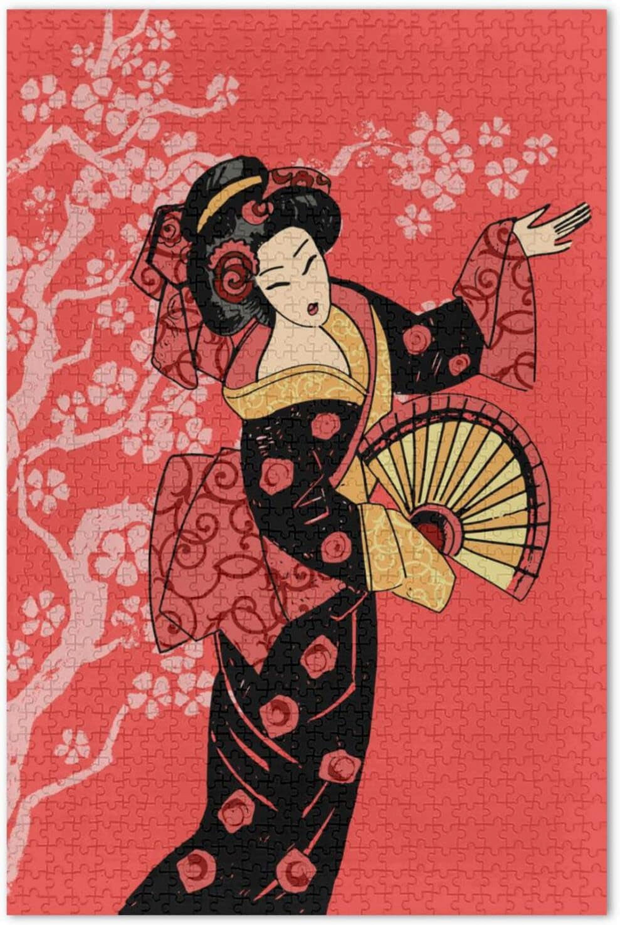 Japan Geisha 1000 Piece Jigsaw Puzzle, Wall Artwork Puzzle Games for ...