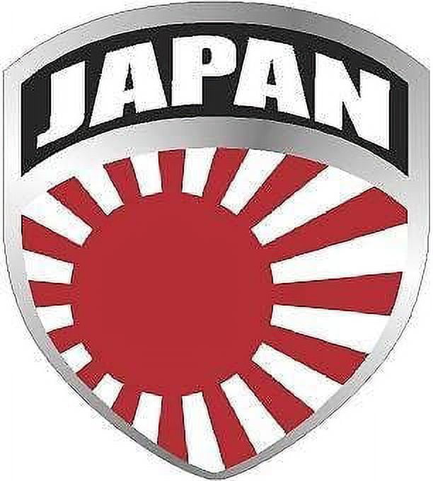 Japan Japanese Rising Sun Flag Shield Decal Badge Car Motorcycle Decal ...