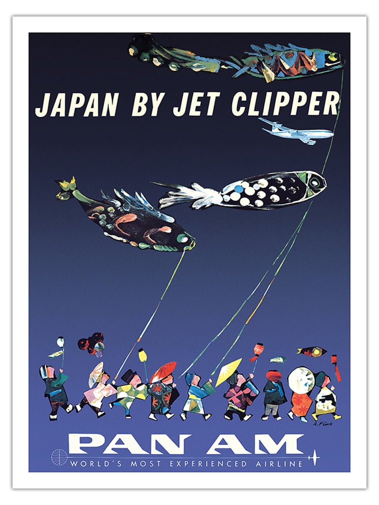 Japan by Jet Clipper - Koinobori (Carp Streamers) - Vintage Airline ...