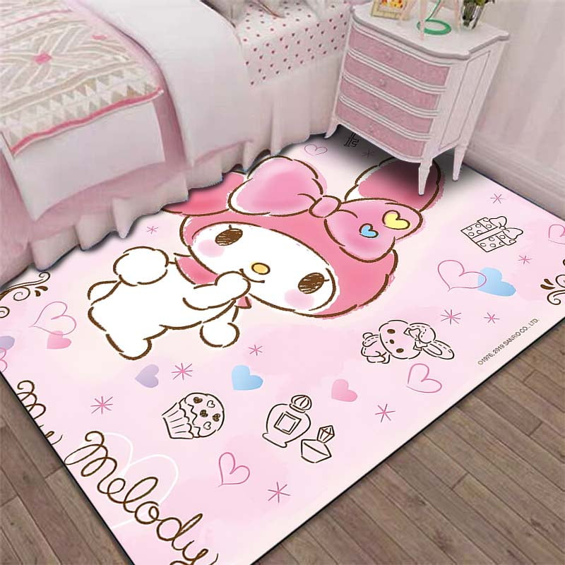 Japan Kawaii Sanrio Melody Printing Carpet for Girls Room Living Room ...