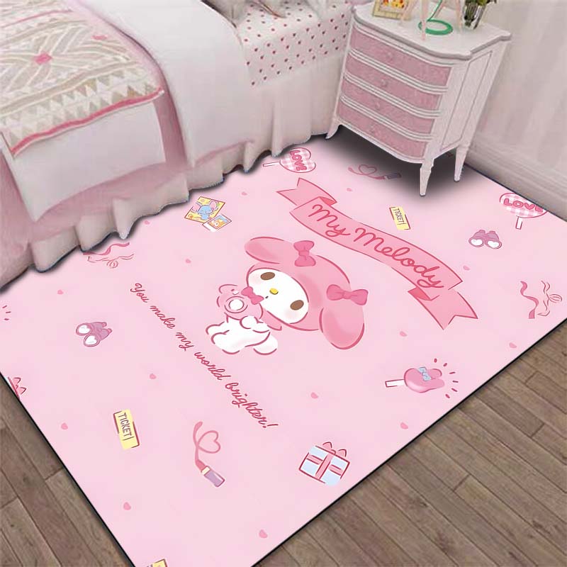 Japan Kawaii Sanrio Melody Printing Carpet for Girls Room Living Room ...