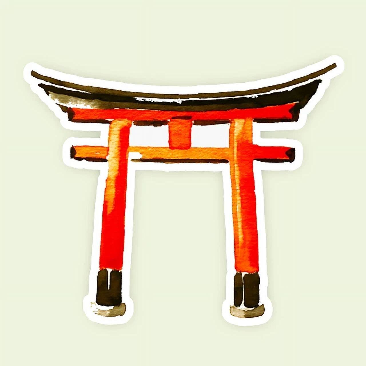 Japan Kyoto Temple Shrine Travel Inari Sticker Laptop Bumper Phone ...