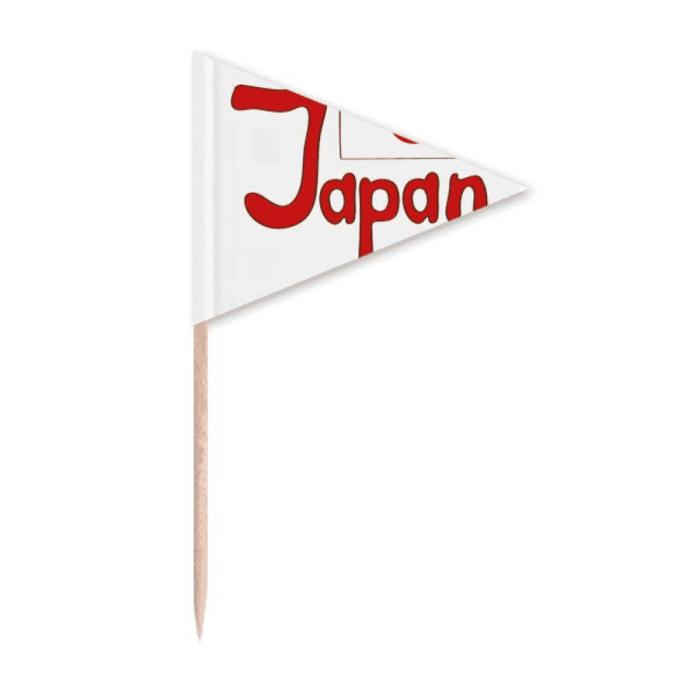 Japan National Flag Red Pattern Toothpick Triangle Cupcake Toppers Flag ...