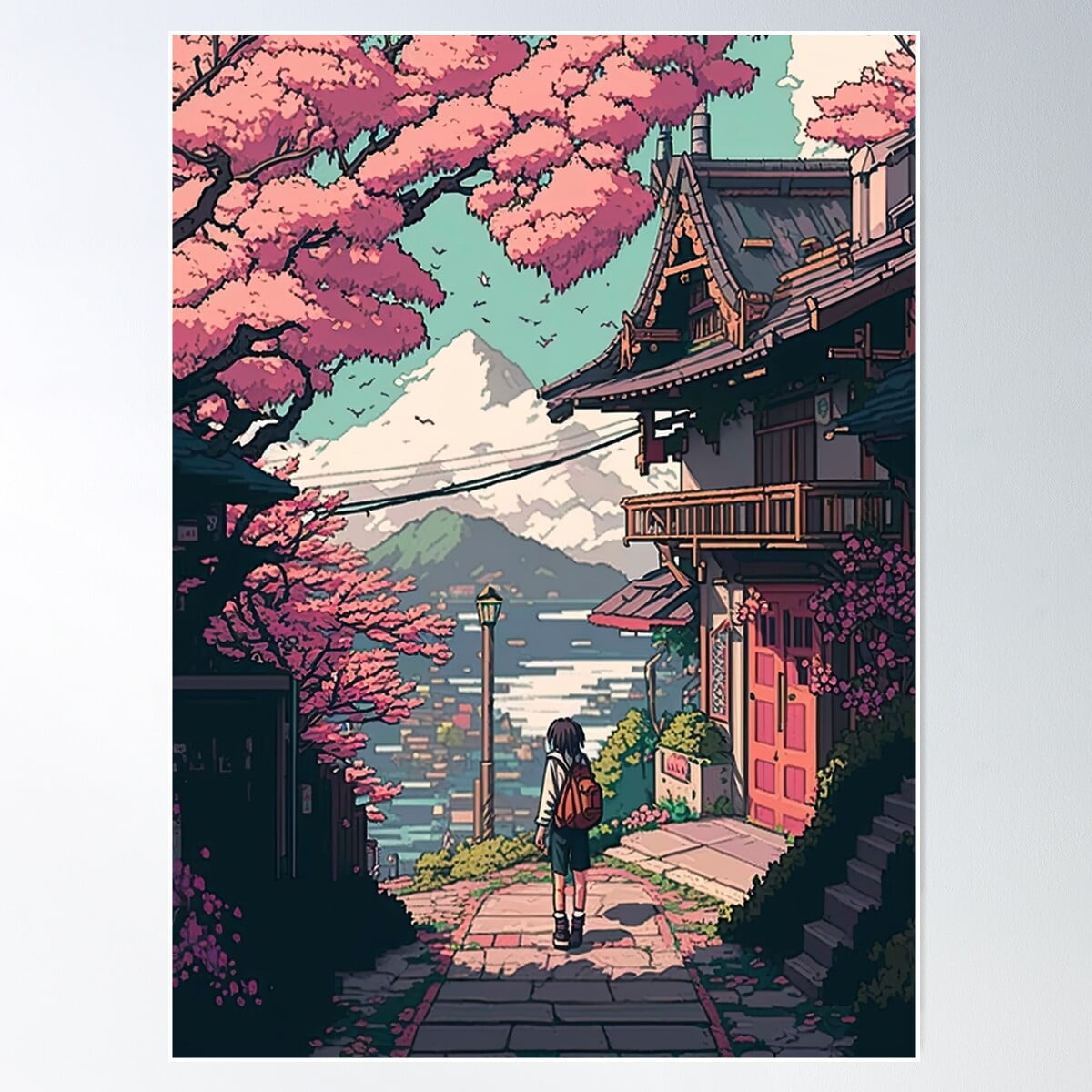 Japan Pixel Art 05 Poster, 24x36 UNFRAMED - Walmart.com