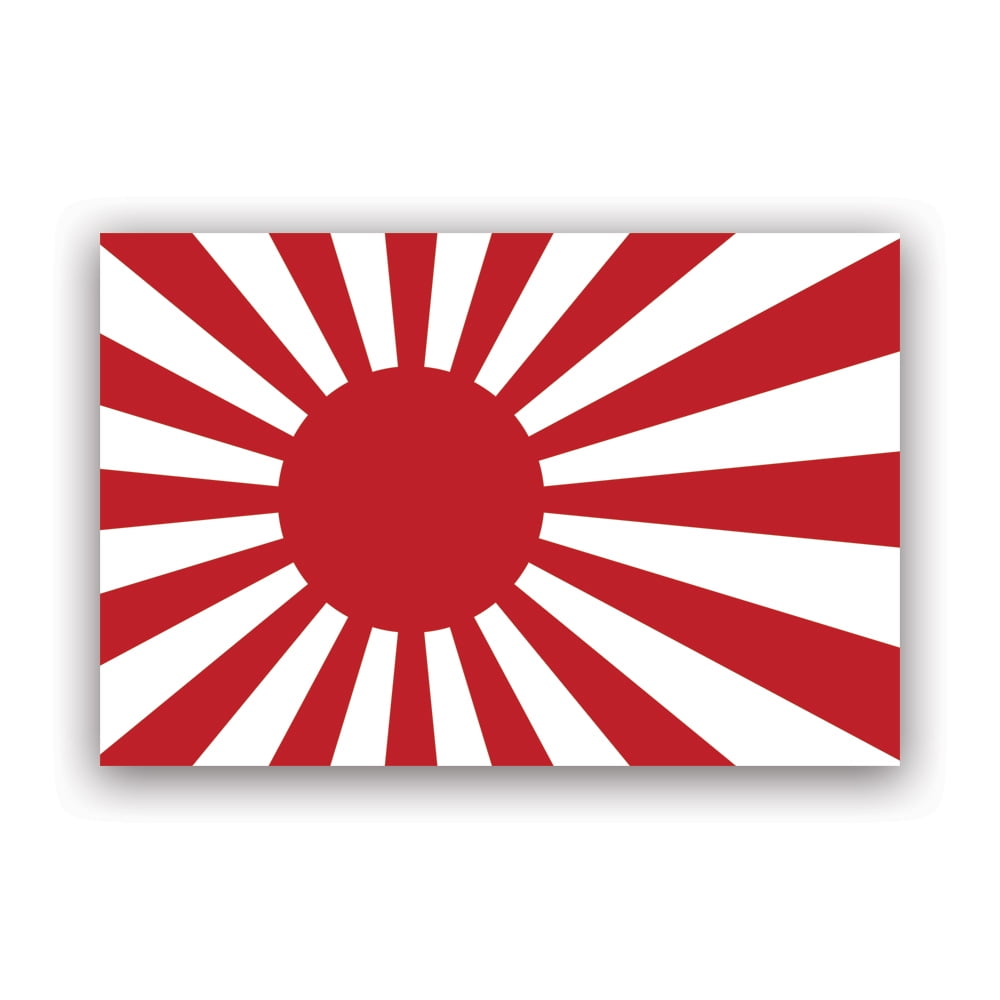 Japan Rising Sun Flag Sticker Decal - Self Adhesive Vinyl ...